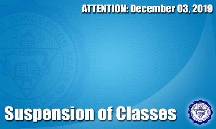 Class Suspension in All Levels - Immaculate Conception Academy