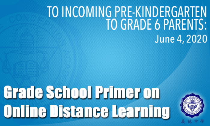 Grade School Primer on ODL - Immaculate Conception Academy