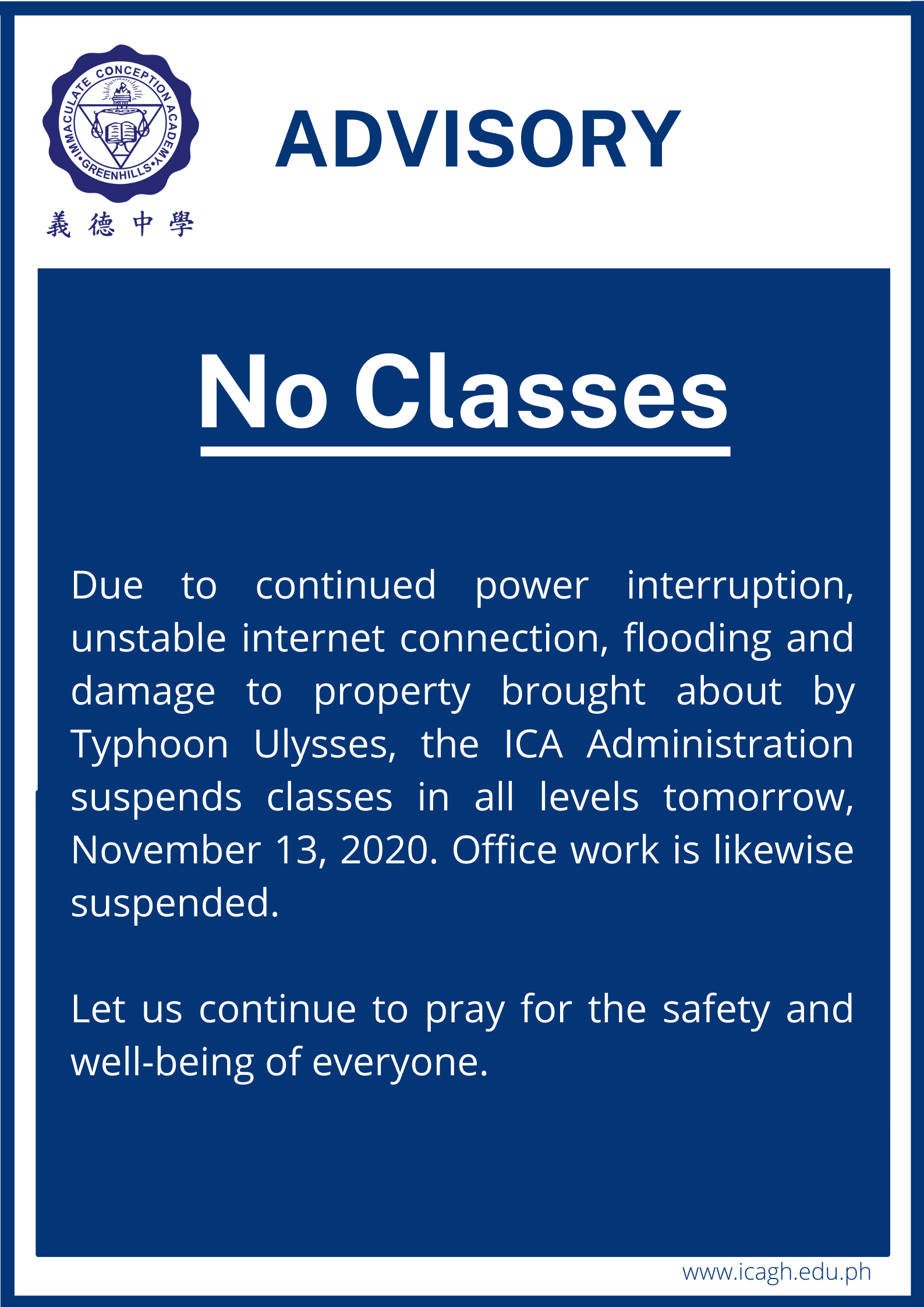 School Advisory - Immaculate Conception Academy